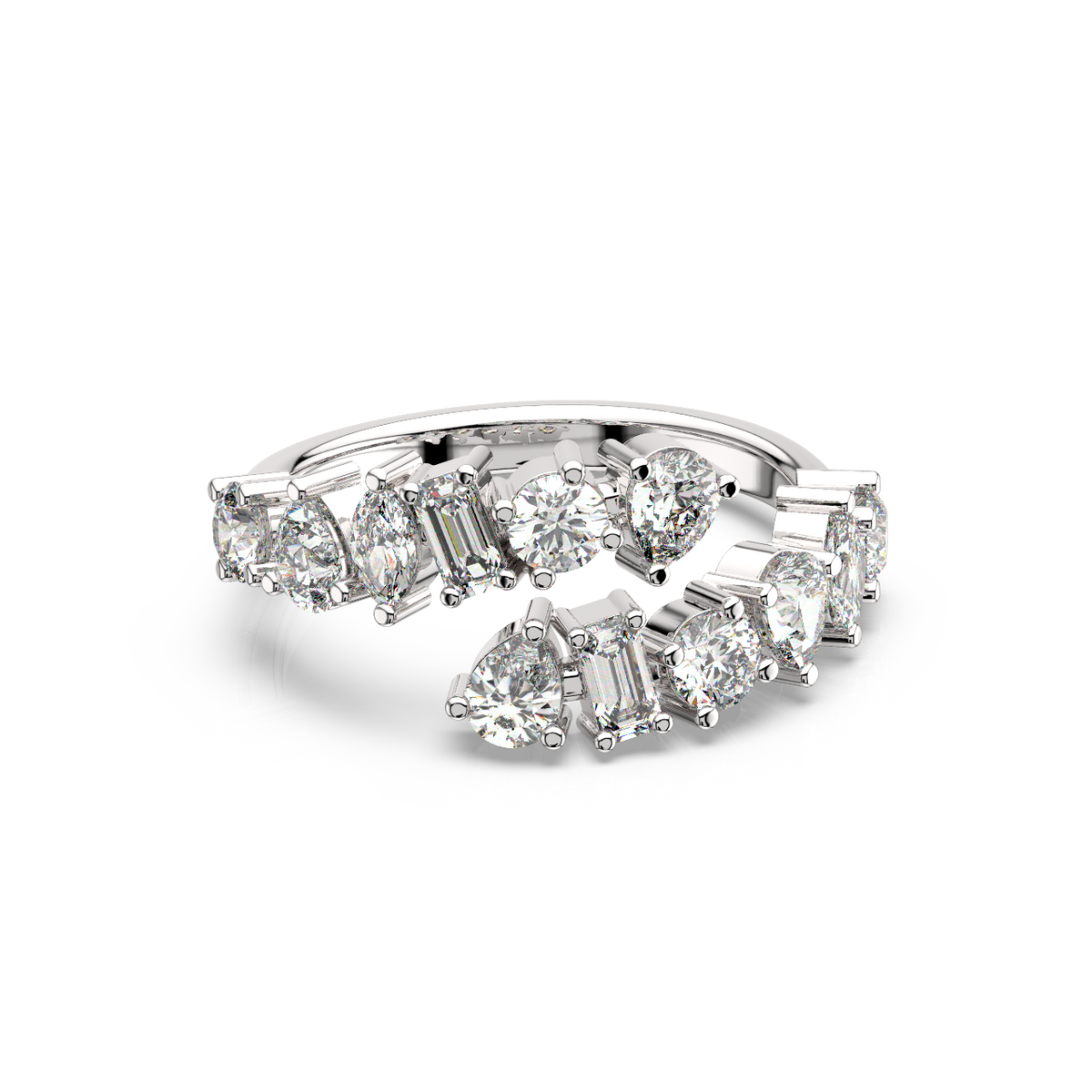 Multi-Shape Twist - Lab Grown Diamond Ring by Stefee Jewels